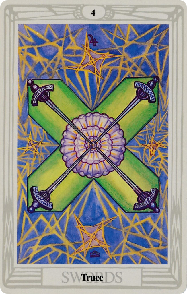 Four of Swords in Thoth Tarot - Truce